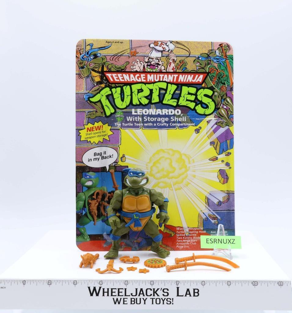 Storage Shell Leonardo W/Cardback 100% Complete TMNT 1991 Playmates ...