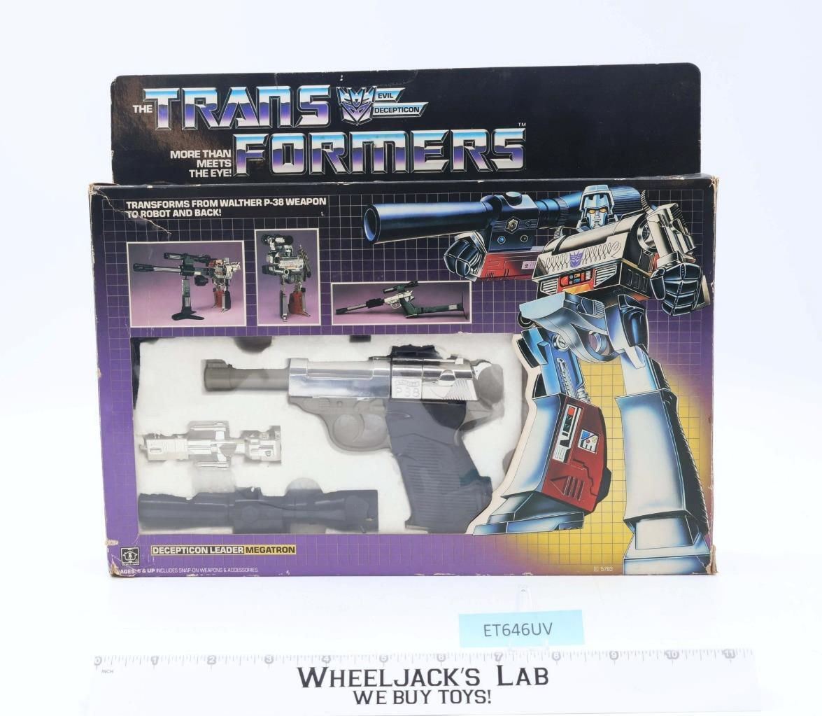 Megatron NICE FIGURE 100% Complete W BOX UNUSED STICKERS 1984 G1 ...