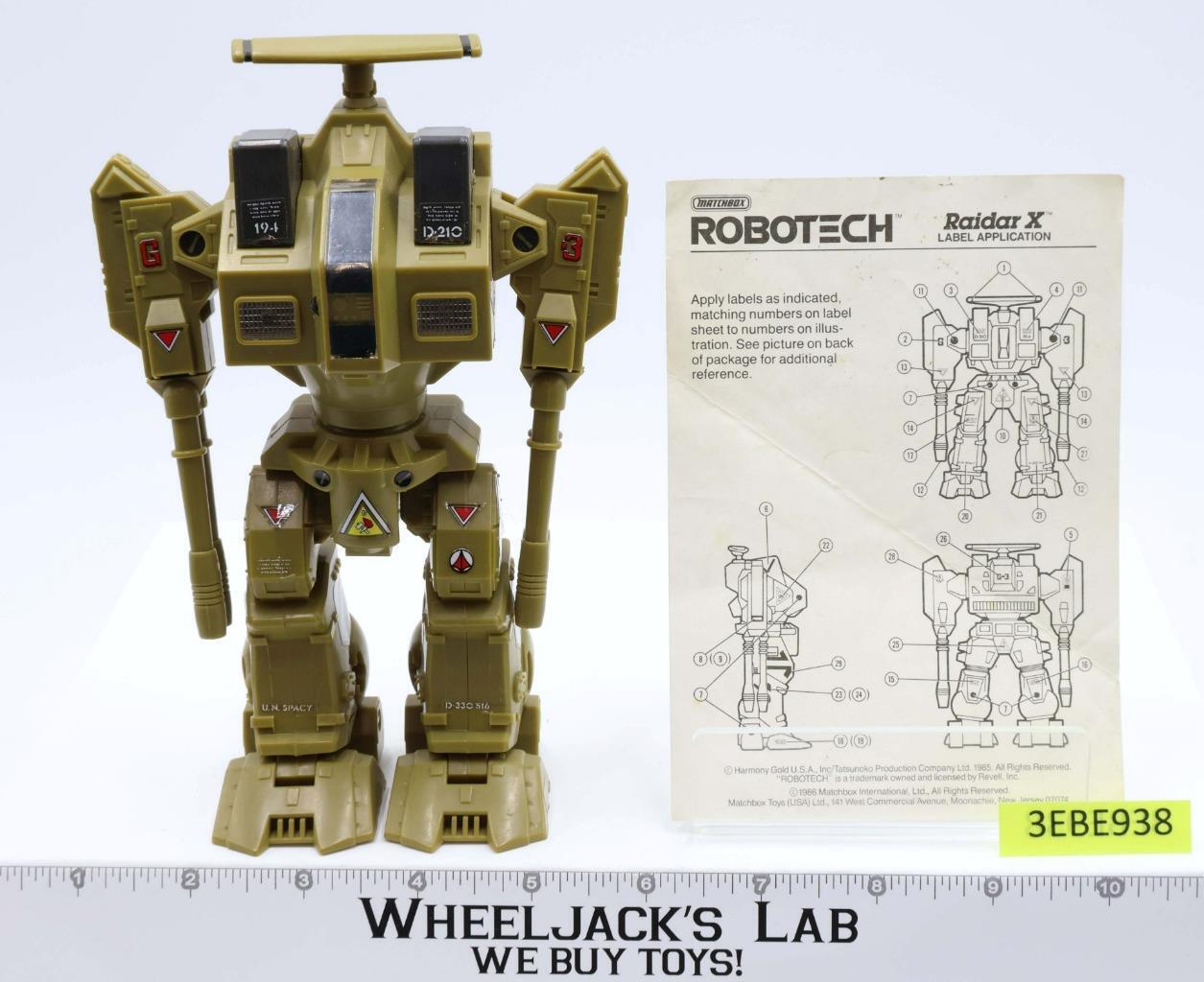 Raider X Destroid Battloid 100% Complete Robotech 1984 Matchbox 7 ...