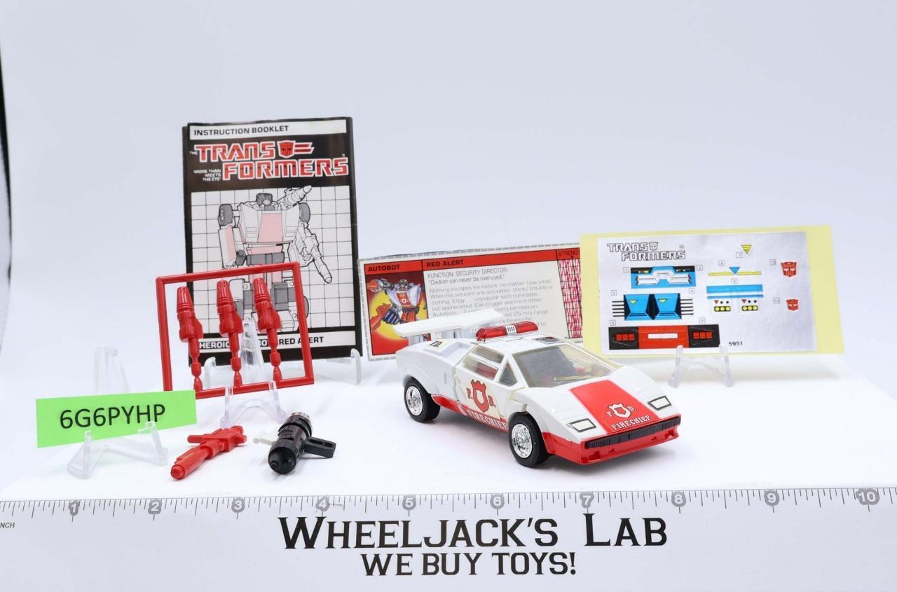 Red Alert 100% Complete 1985 Vintage Action Figure G1 Transformers ...