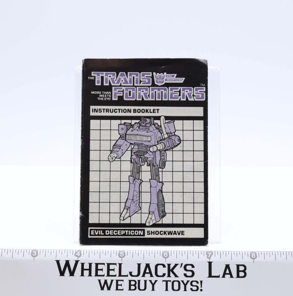 Shockwave Instructions Manual Booklet 1984 Hasbro G1 Transformers ...