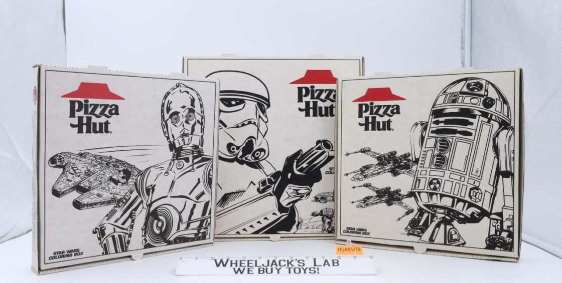 Lot of 3 Star Wars Coloring Box 1997 Pizza Hut Boxes C-3PO R2-D2 ...