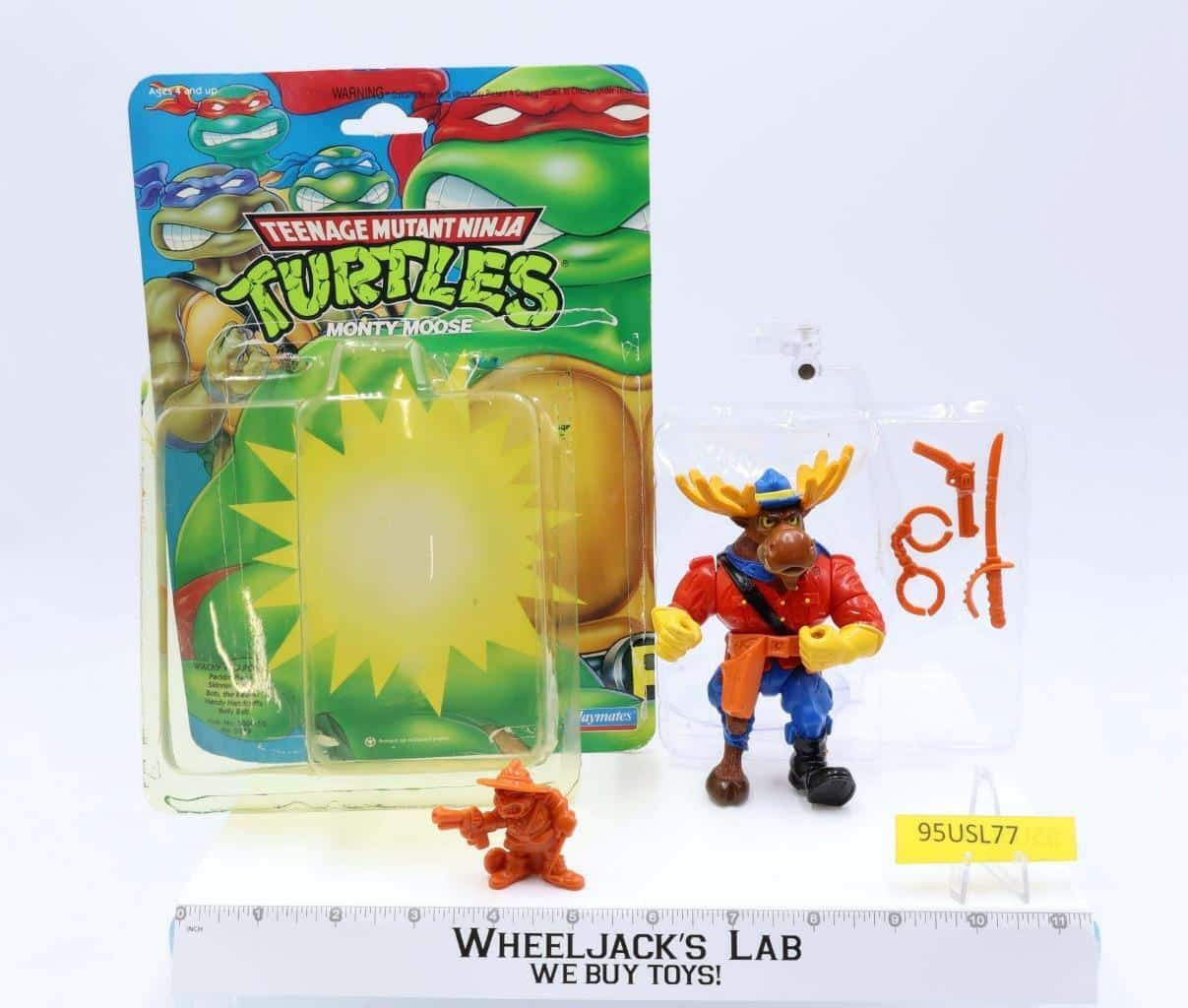 Monty Moose 100 Complete Wcard Tmnt 1992 Playmates Vintage Action