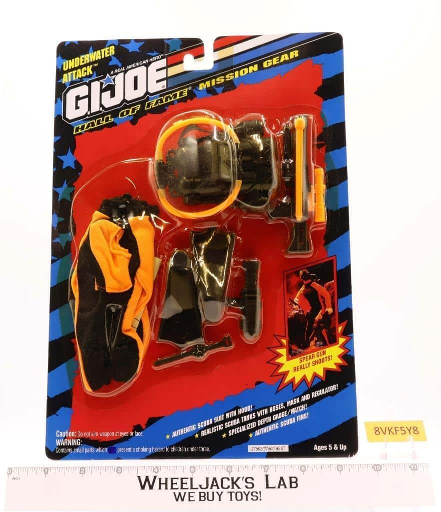 GI Joe 12" Hall Of Fame Mission Gear Underwater Attack MOSC 1993 ...