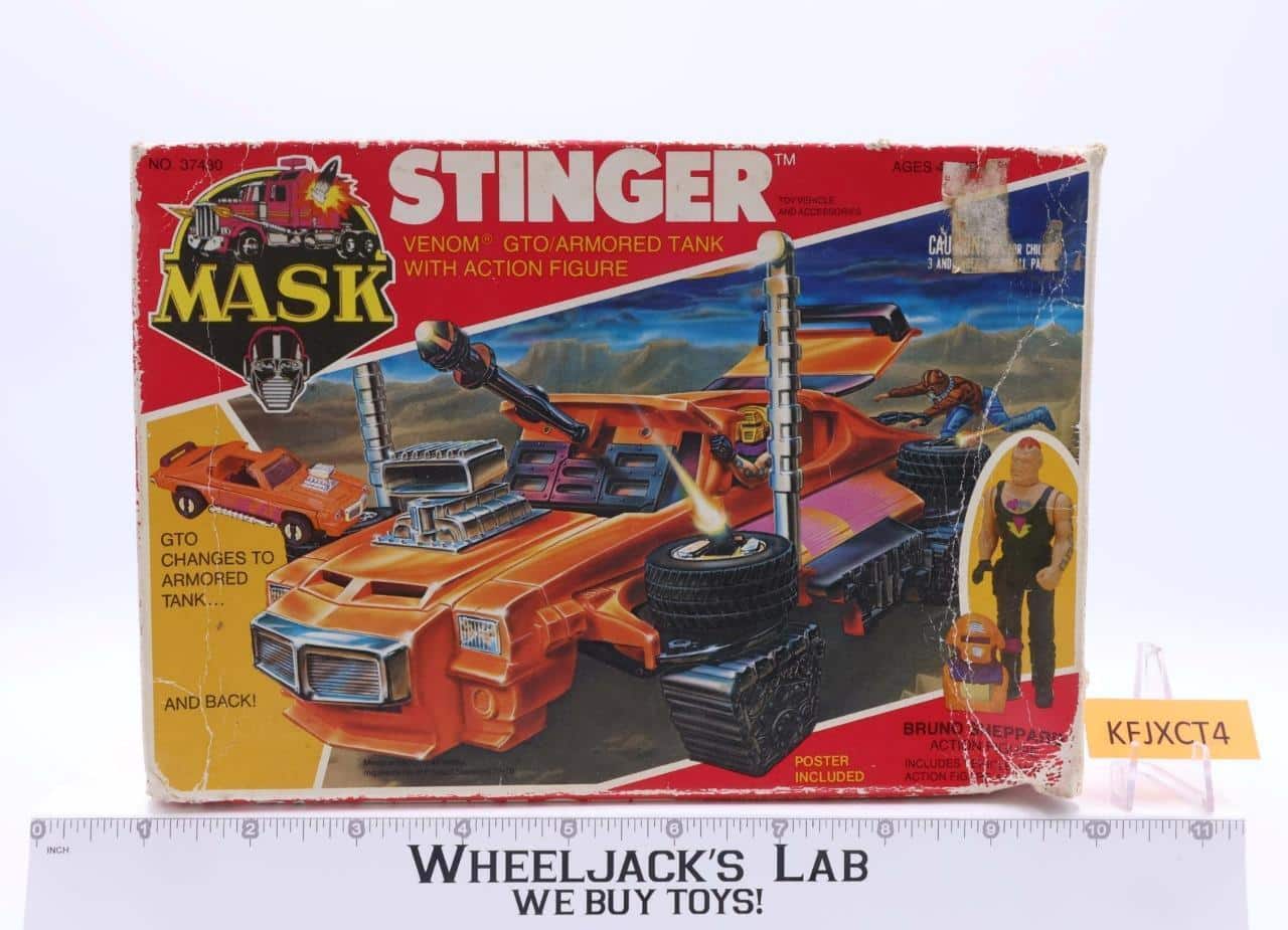 Stinger W/ Bruno Sheppard 100% Complete MASK 1986 Kenner Action Figure ...