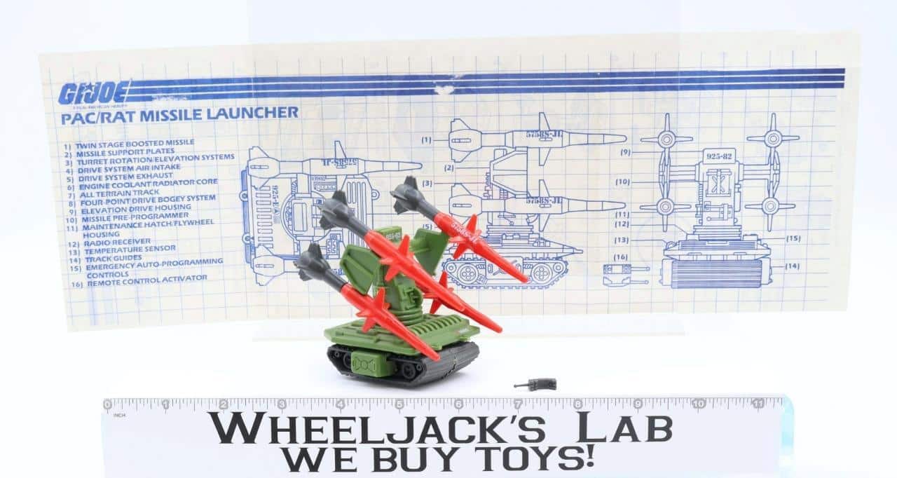 Missile Launcher PAC/RAT 100% Complete G.I. Joe Hasbro 1983 Vintage ...