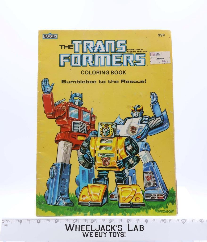 G1 Transformers Bumblebee to the Rescue! Coloring Book 1984 Vintage ...