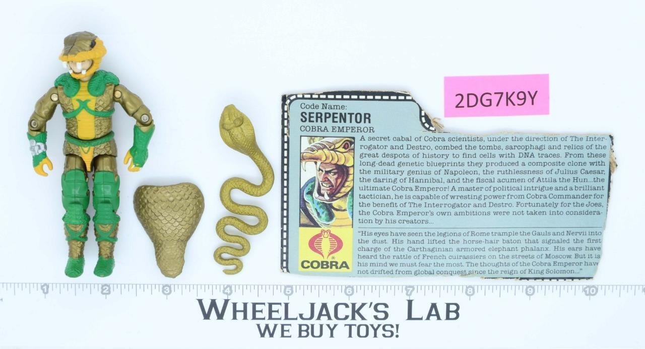 Serpentor V1 G.I. Joe 1986 Hasbro Vintage Action Figure - Wheeljack's Lab