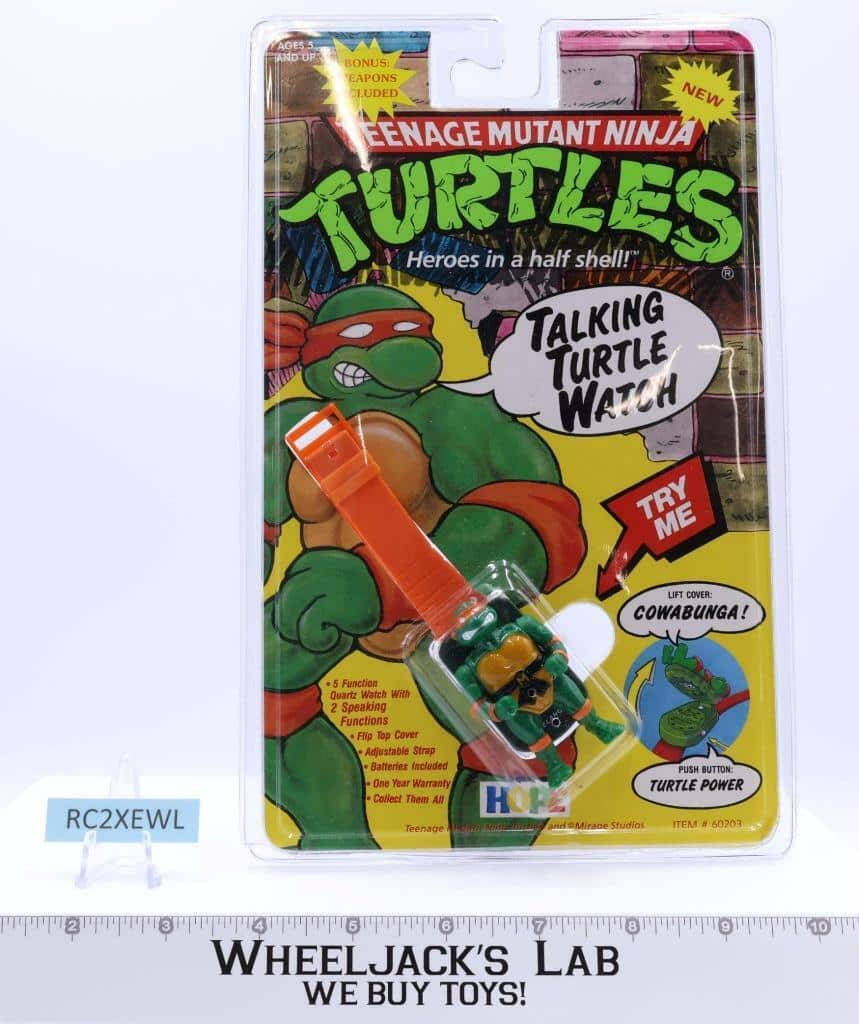 Michaelangelo Talking Turtle Watch Quartz Wrist Watch TMNT 1991 Hope ...