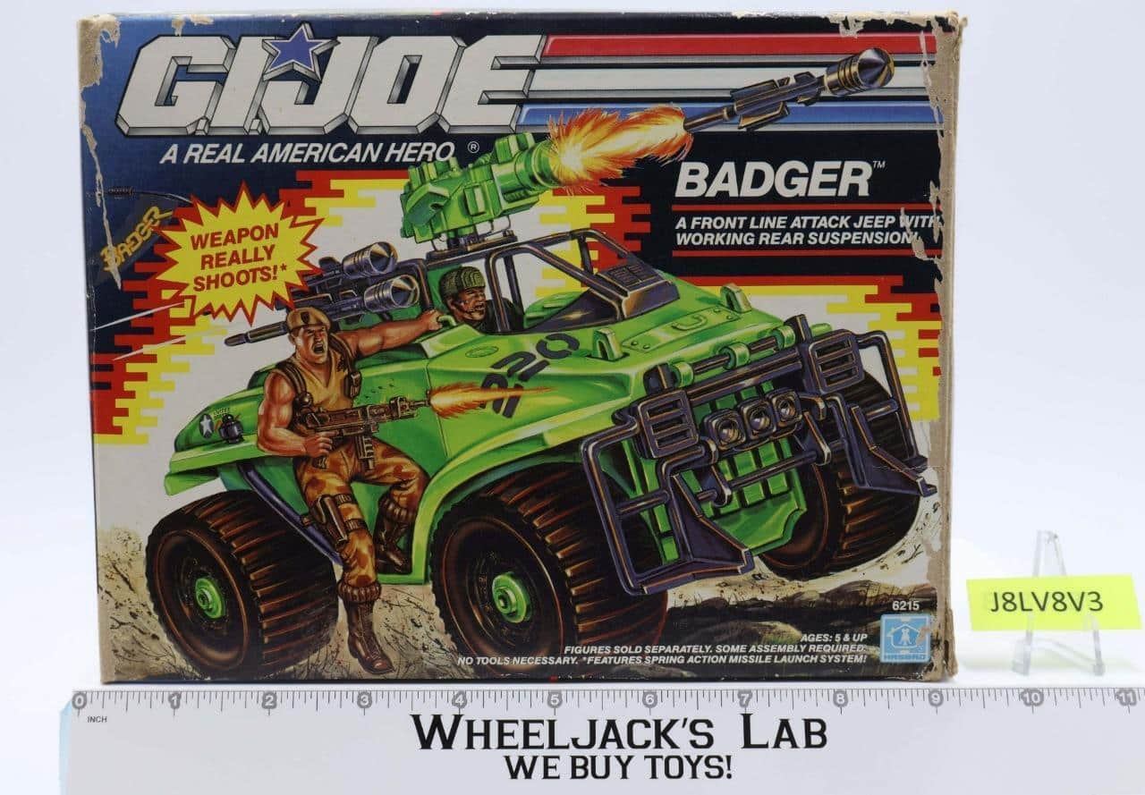 Badger 100% Complete W/Box GI Joe 1990 Hasbro Action Figure Vehicle ...