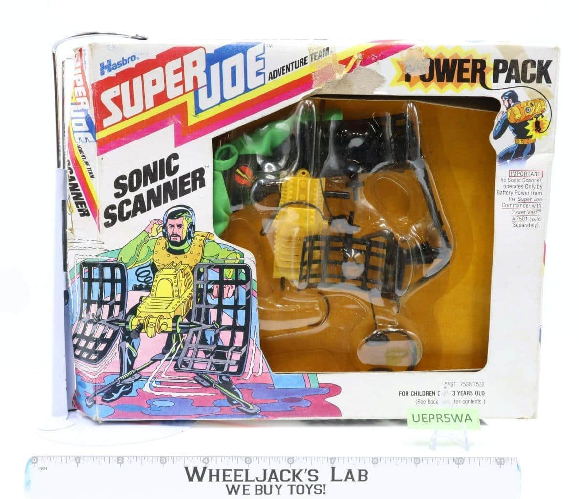 Sonic Scanner Power Pack Super Joe GI Joe 1977 Vintage Hasbro 12 ...