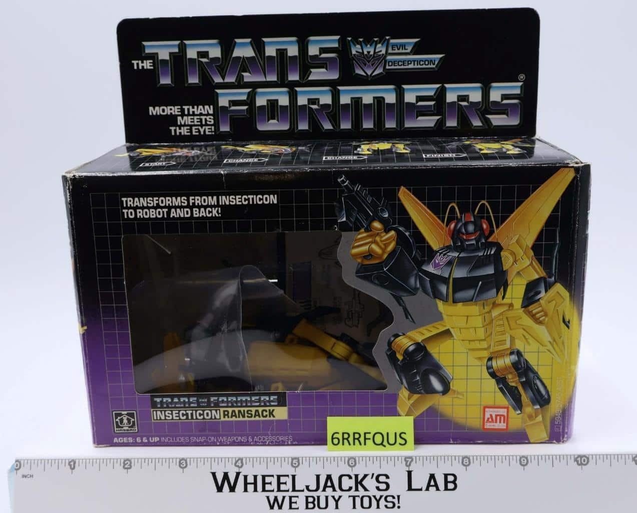 Ransack 100% Complete W/Box 1985 Vintage G1 Transformers Action Figure ...