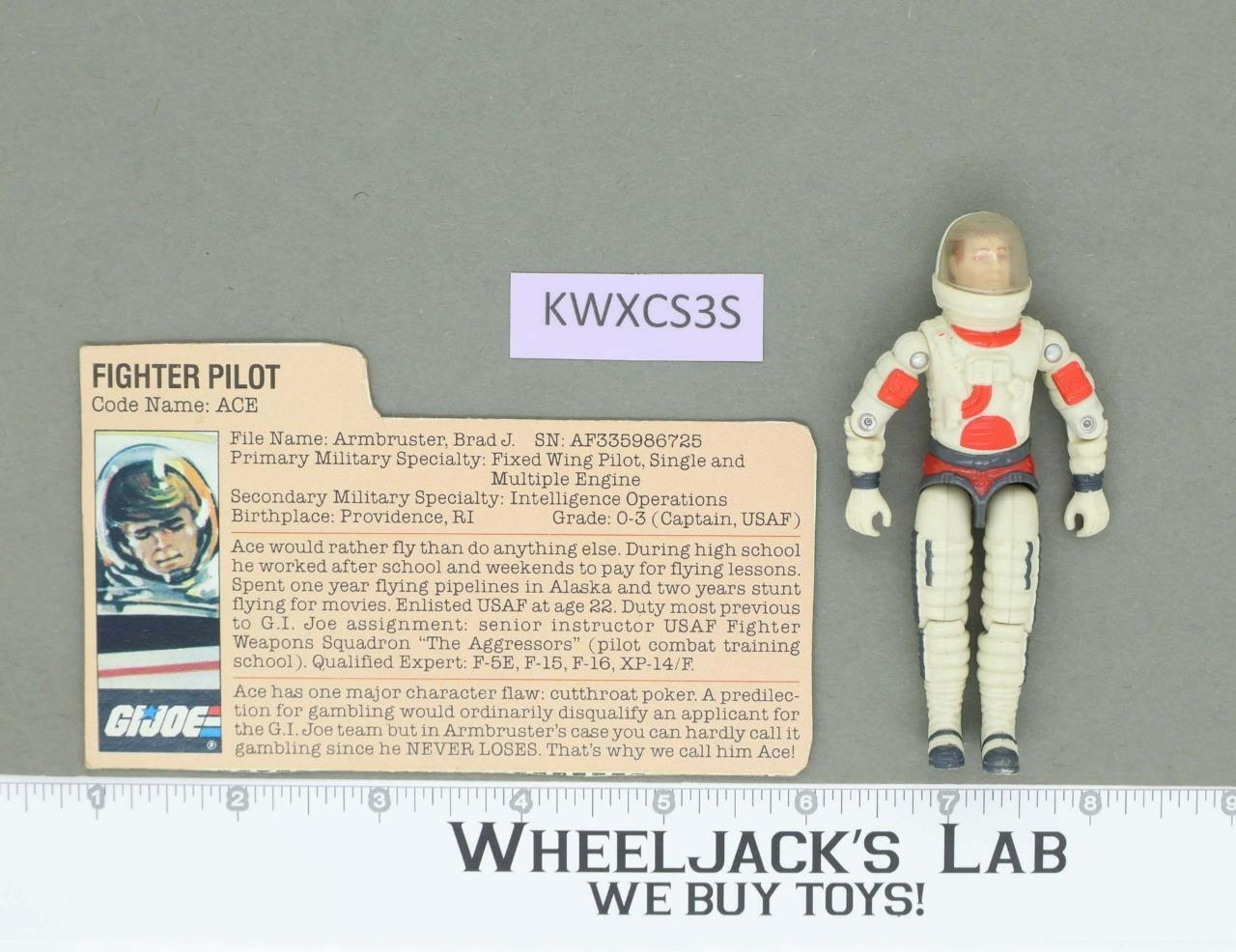 Ace V1 100% Complete G.I. Joe 1983 Hasbro Vintage Action Figure ...