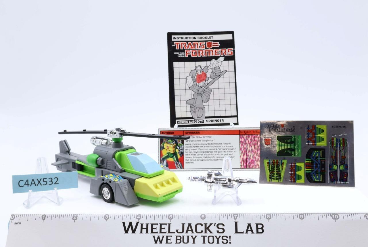 Springer 100% Complete UNUSED STICKERS Vintage 1986 G1 Transformers ...