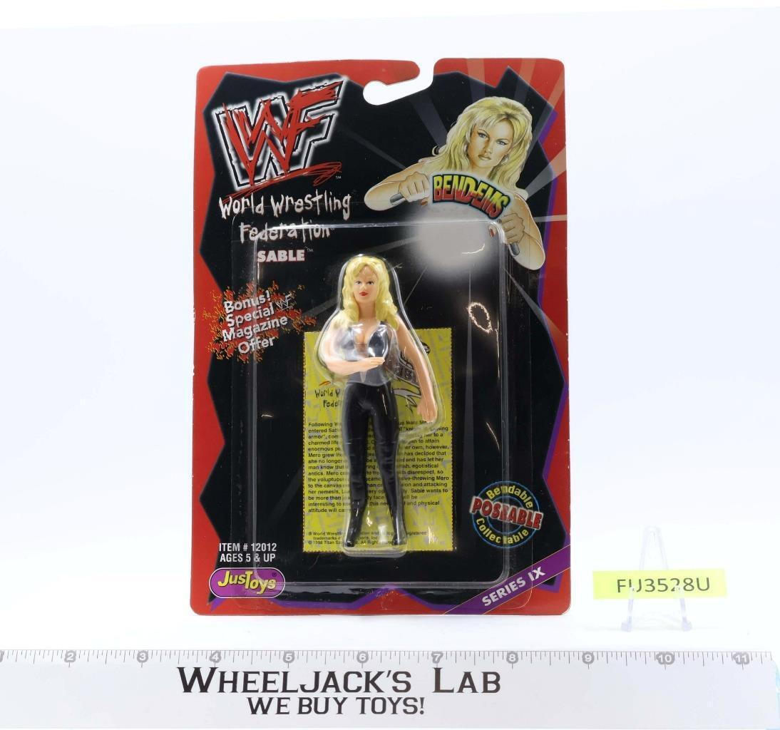 Sable Bend-Ems WWF 1998 Just Toys 4.5" NEW MOSC SEALED - Wheeljack's Lab