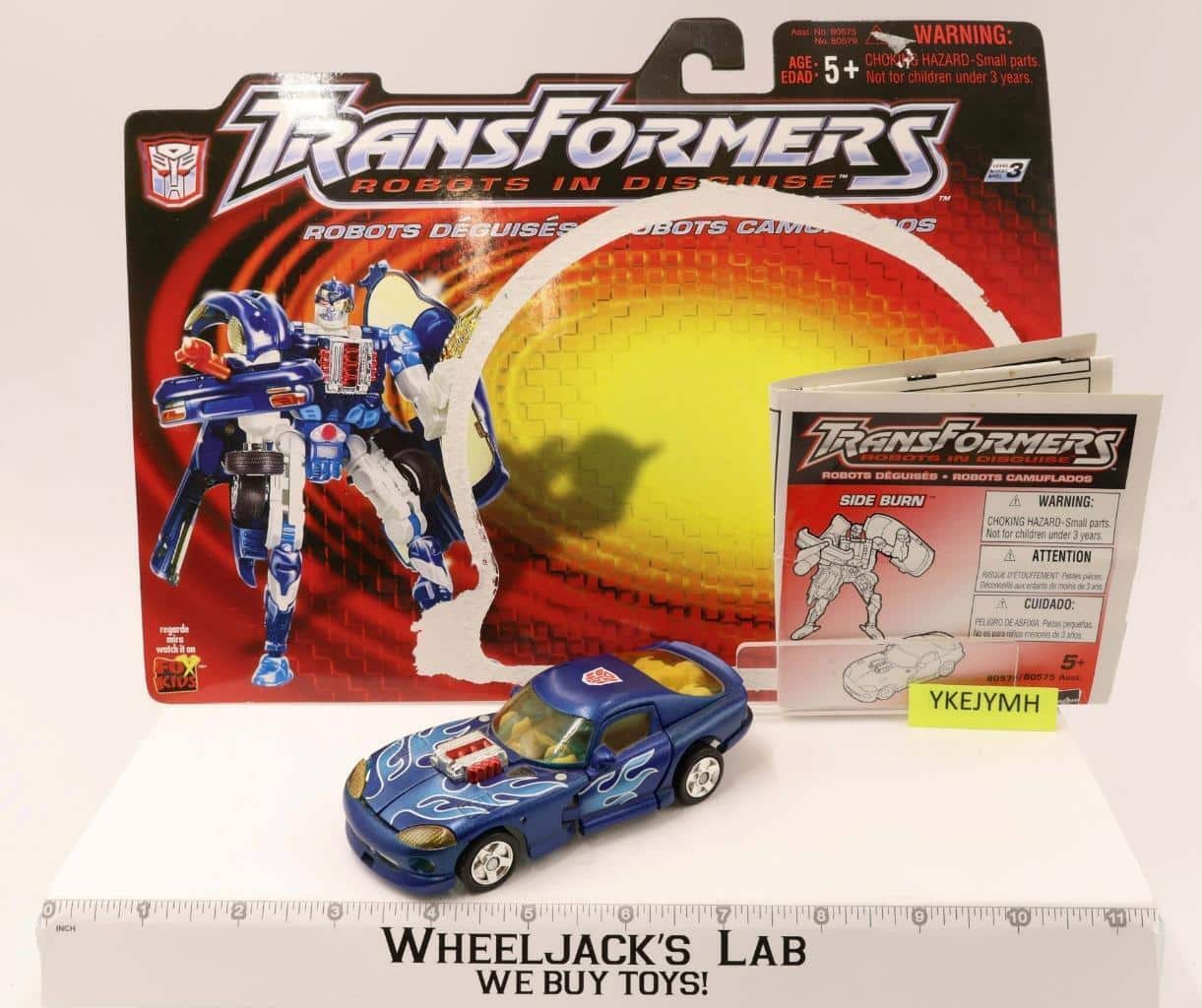 Side Burn Sideburn Blue Car RID Robots in Disguise 2002 Hasbro ...