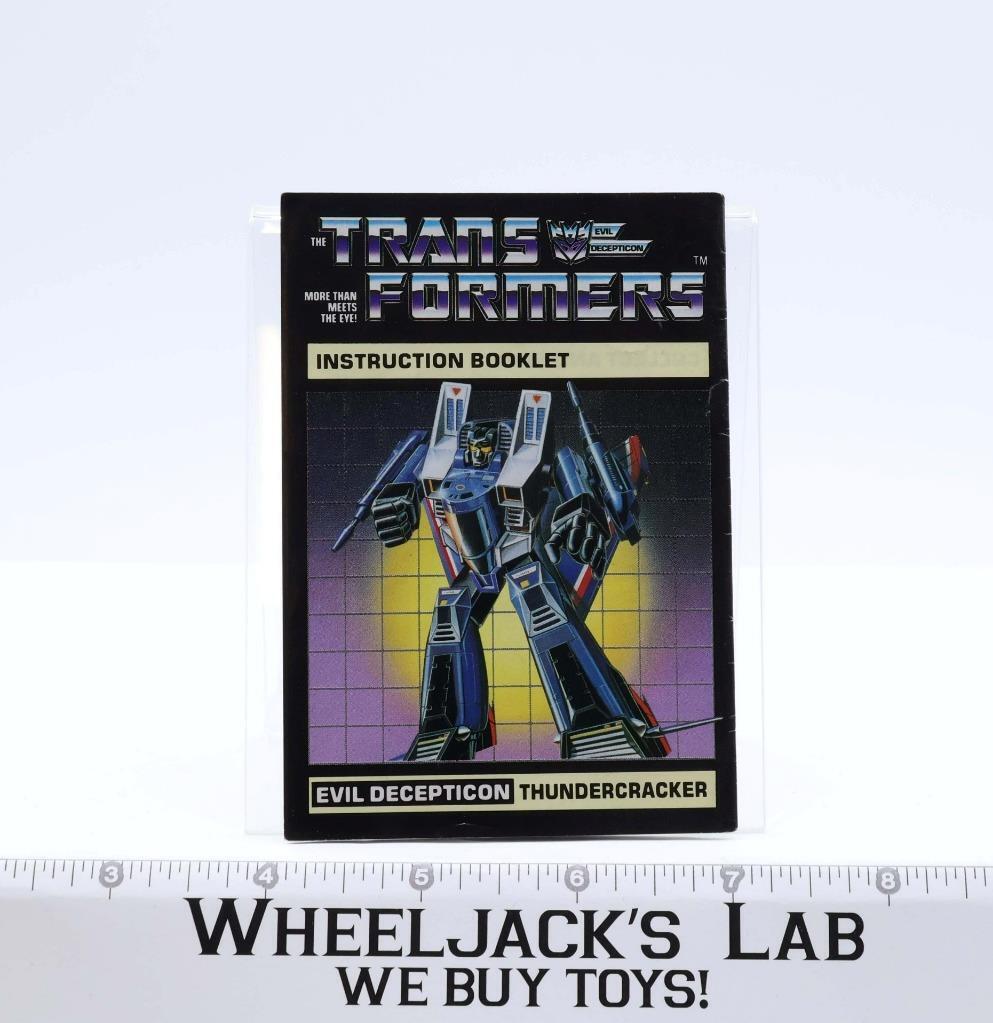 Thundercracker Instruction Manual Booklet 1984 Hasbro G1 Transformers ...