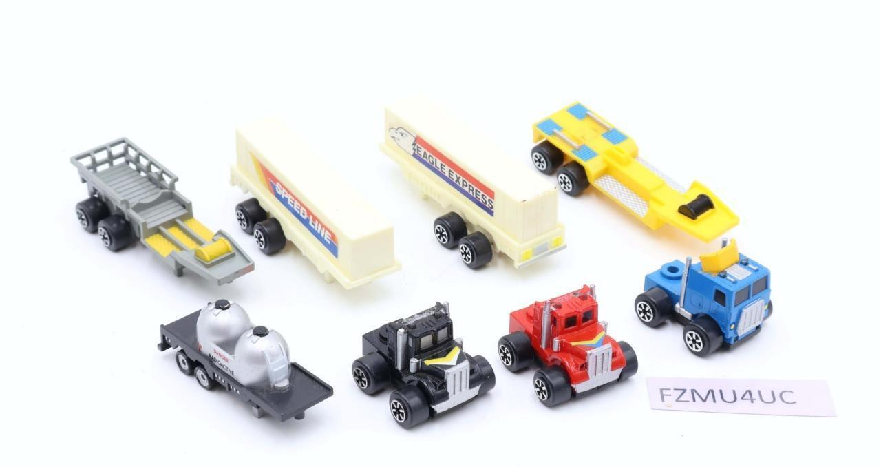 Lot of 3 Semi Trucks W/ 5 Trailers 1988-89 Vintage Galoob Micro ...