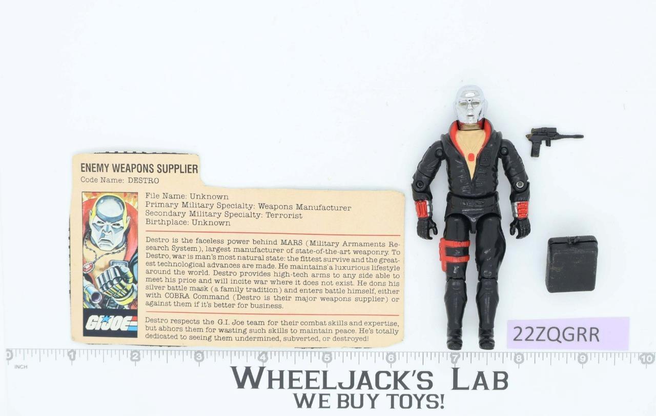 Destro V1 100% Complete G.I. Joe 1983 Hasbro Vintage Action Figure ...