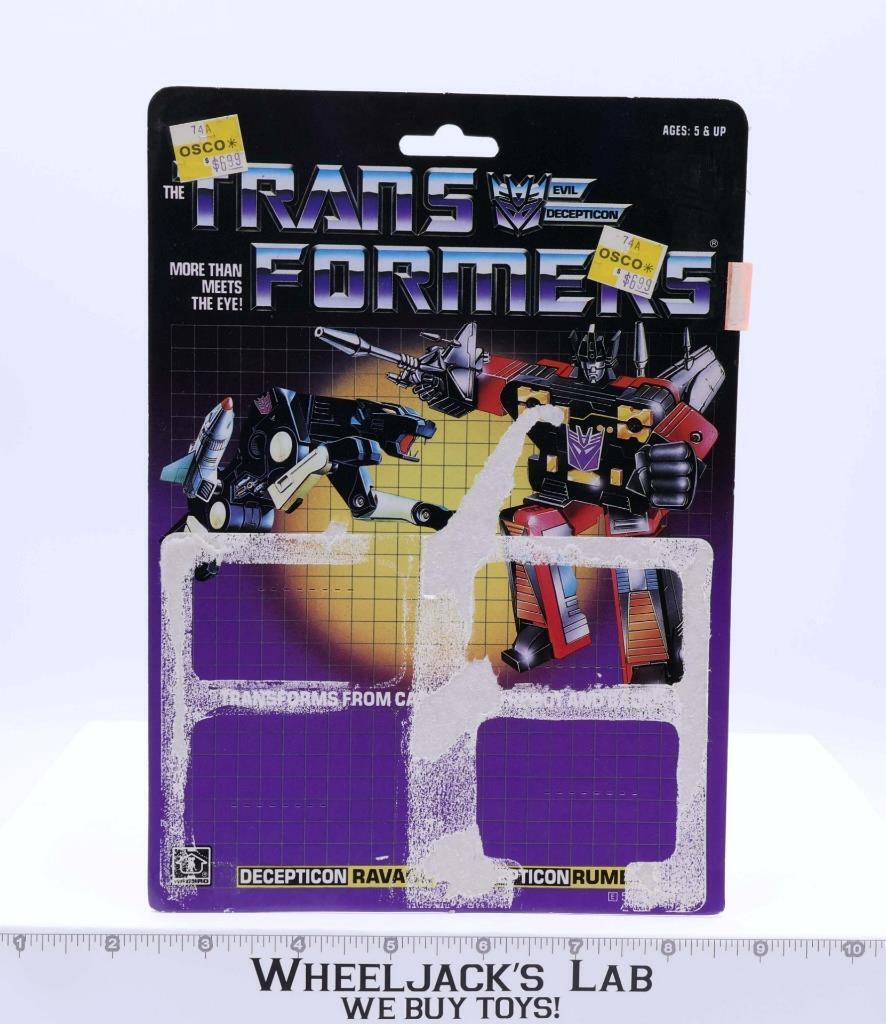 Ravage & Rumble Cardback 1984 Vintage Hasbro G1 Transformers Action ...