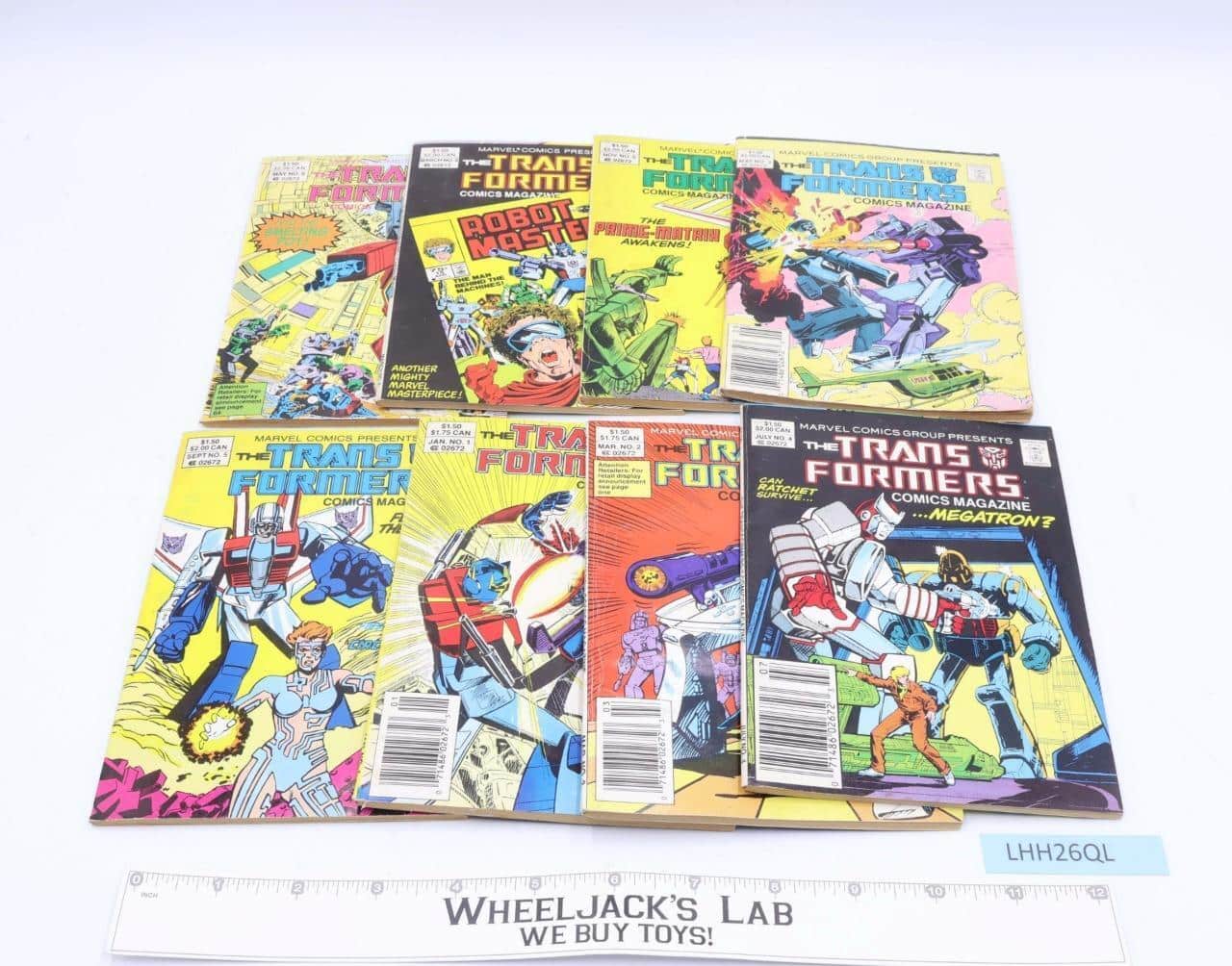 Lot of 8 The Transformers Comic Magazine 1-6,8,9 Marvel Comics 1980's ...