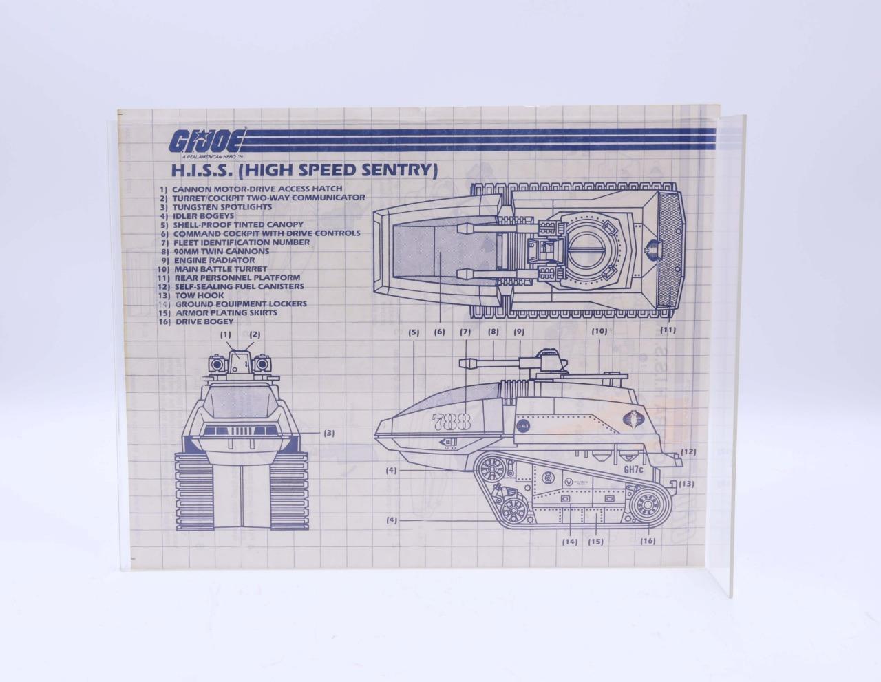 H.I.S.S. ( High Speed Sentry) 1985 ORIGINAL Instructions/Blueprints G.I ...