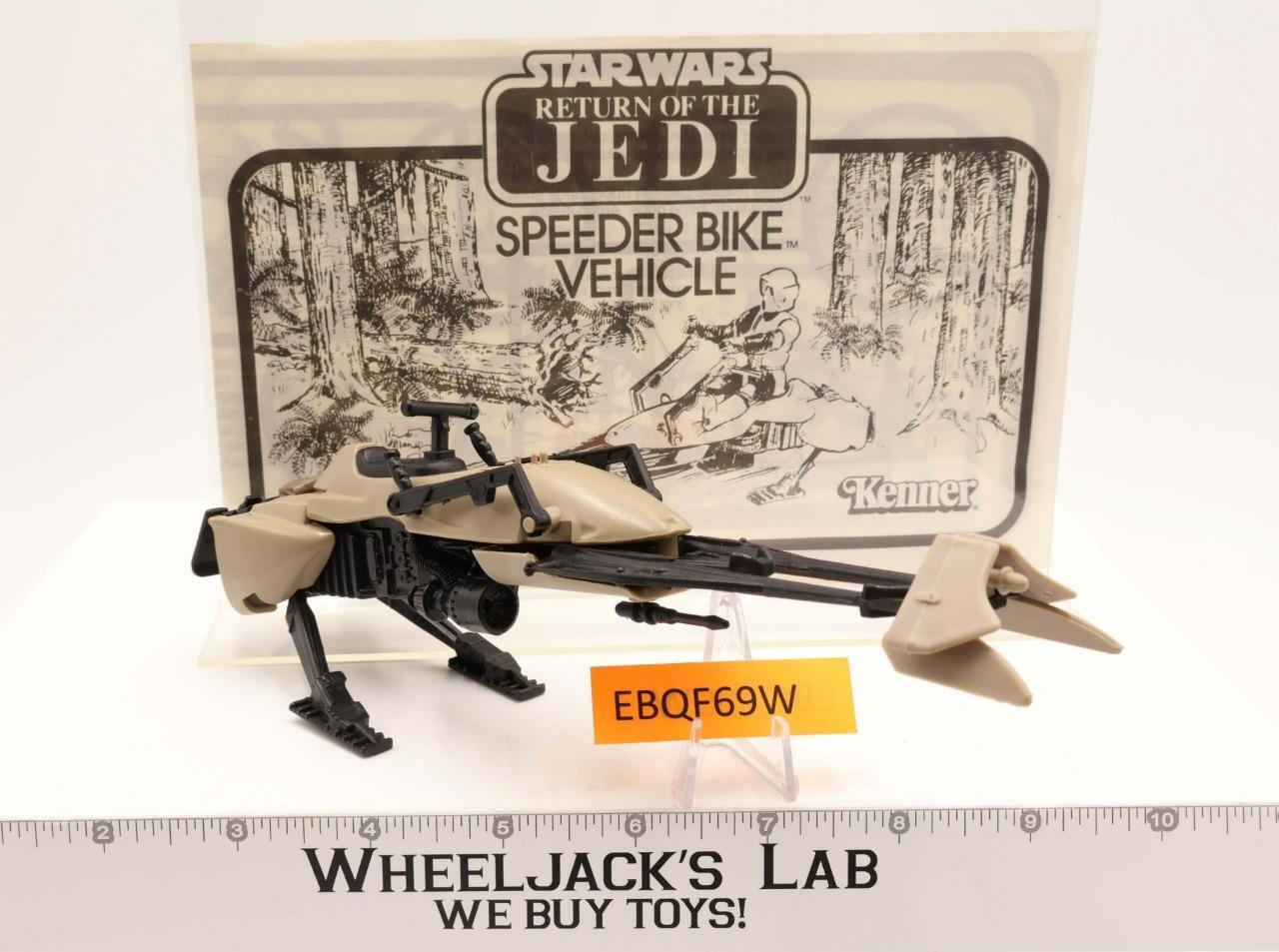 Speeder Bike 100% Complete Star Wars ROTJ 1983 Kenner Action Figure Vehicle - Wheeljack's Lab