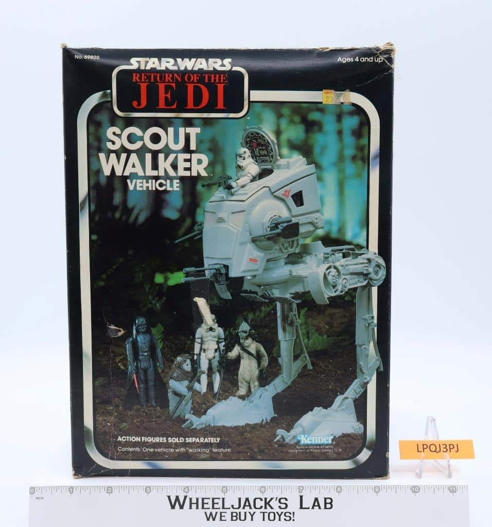 Scout Walker AT-ST NICE COLOR 100% Complete W/Box Star Wars ROTJ 1980 ...