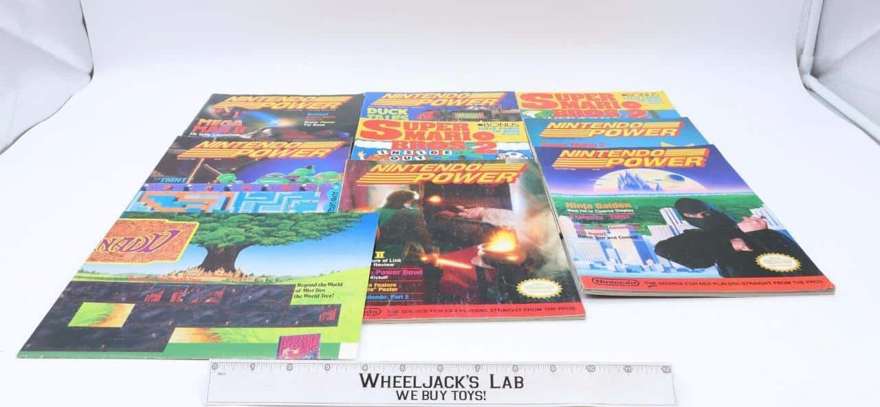 Lot of 8 Nintendo Power & Super Mario Bros Magazines +2 Posters 1980s ...