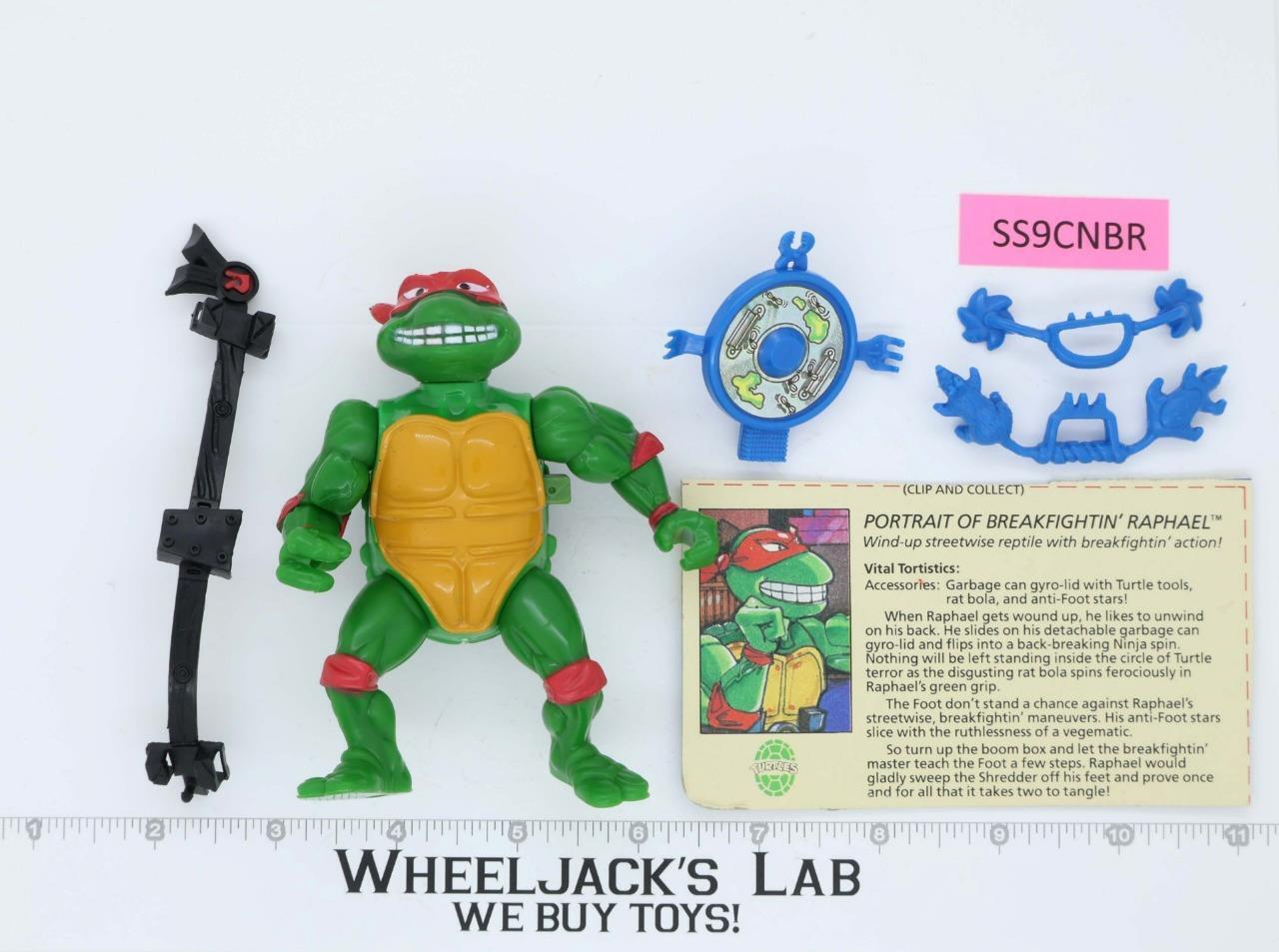 Breakfightin' Raphael 100% Complete TMNT 1989 Playmates Vintage Action ...