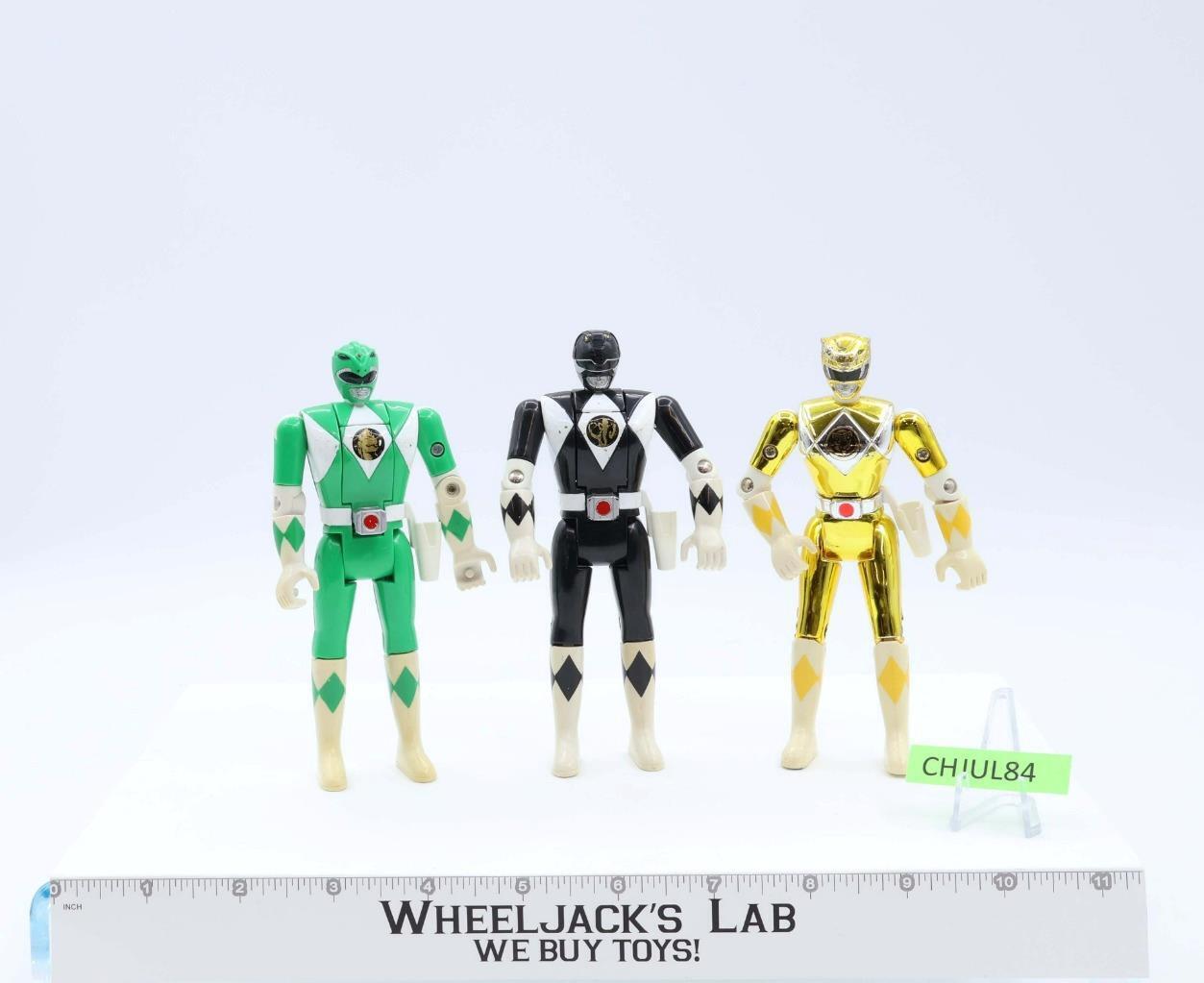 Lot of 3 Power Rangers 1990's 4-6" Bandai Action Figures - Wheeljack's Lab