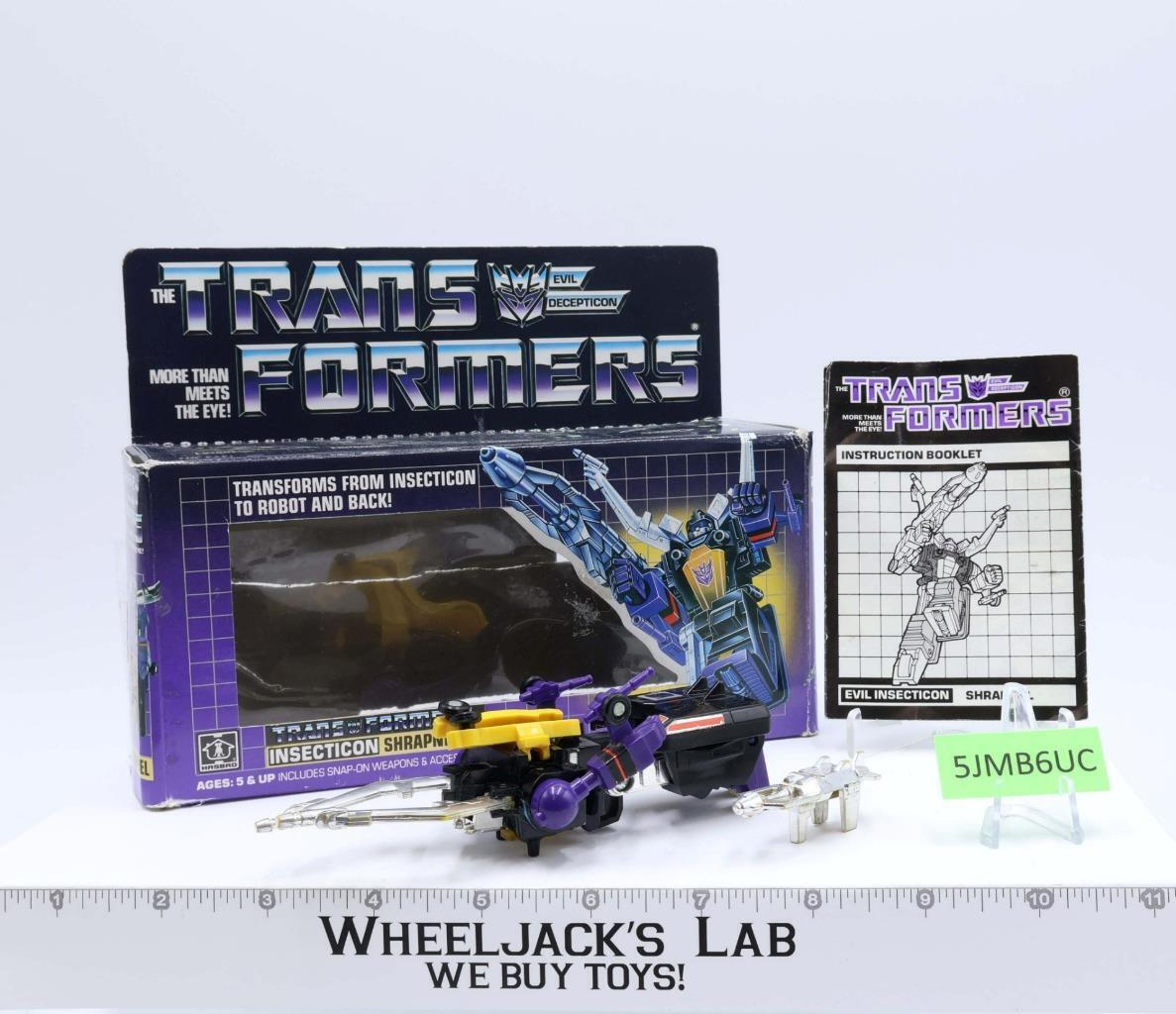 Shrapnel 100% Complete W Box 1985 Vintage Hasbro G1 Transformers Action ...