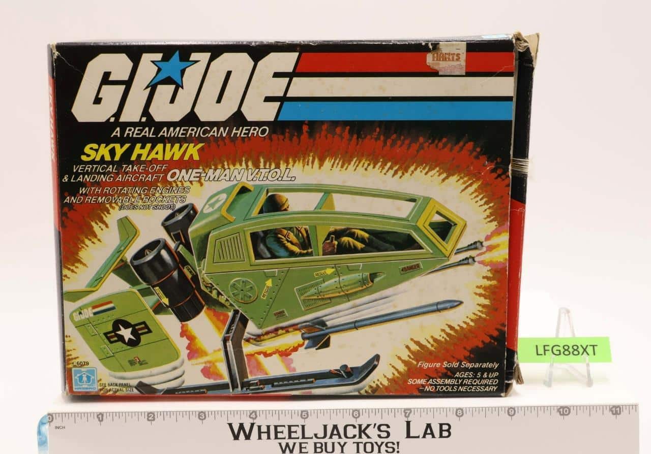 Sky Hawk 100% Complete W/Box GI Joe 1984 Hasbro Vintage Action Figure ...