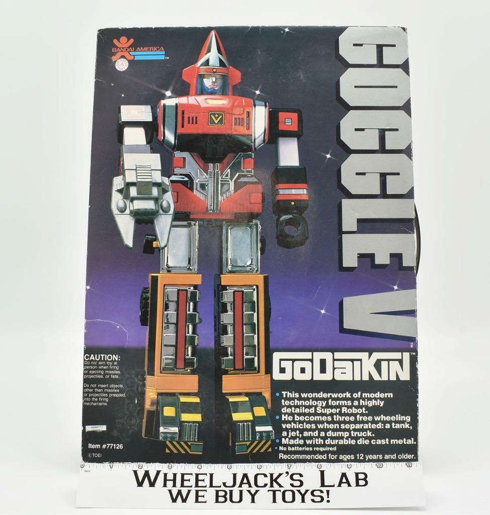 Goggle V #77126 MINTY FIGURES W Box 100% Complete Godaikin 1982 Bandai ...
