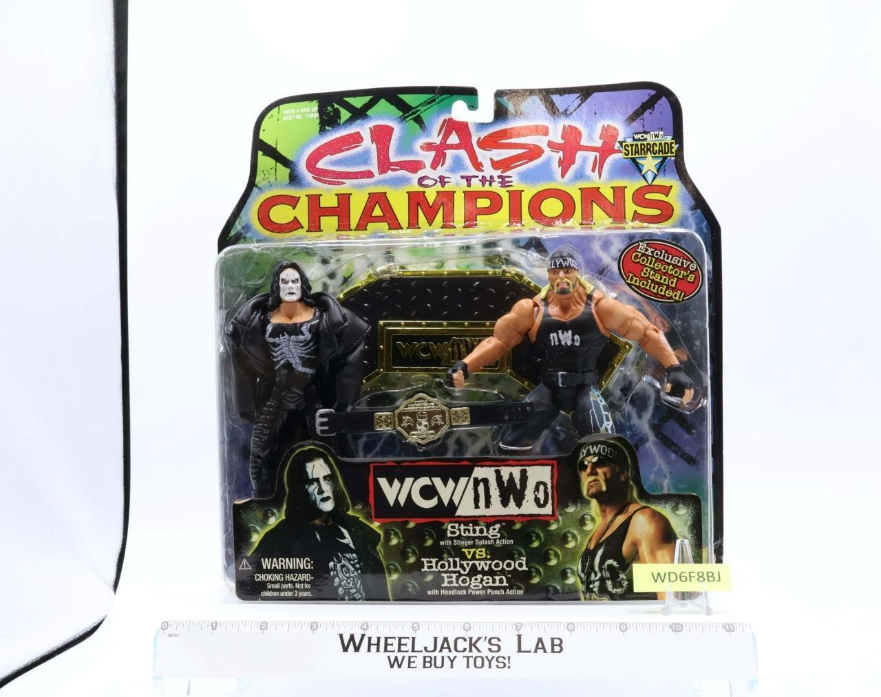 Sting vs Hollywood Hogan Clash of Champions WCW NWO 1999 Toybiz NEW SEALED - Wheeljack's Lab