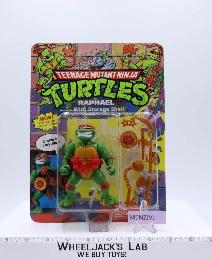 Raphael w/ Storage Shell TMNT 1991 Playmates NEW MOSC SEALED UNPUNCHED ...