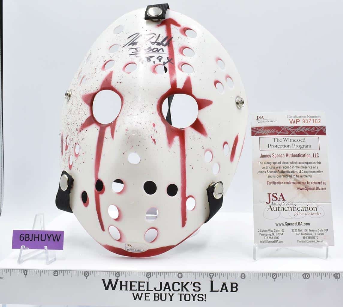 Jason Voorhees AUTOGRAPHED Plastic Mask Kane Hodder Friday the 13th W ...