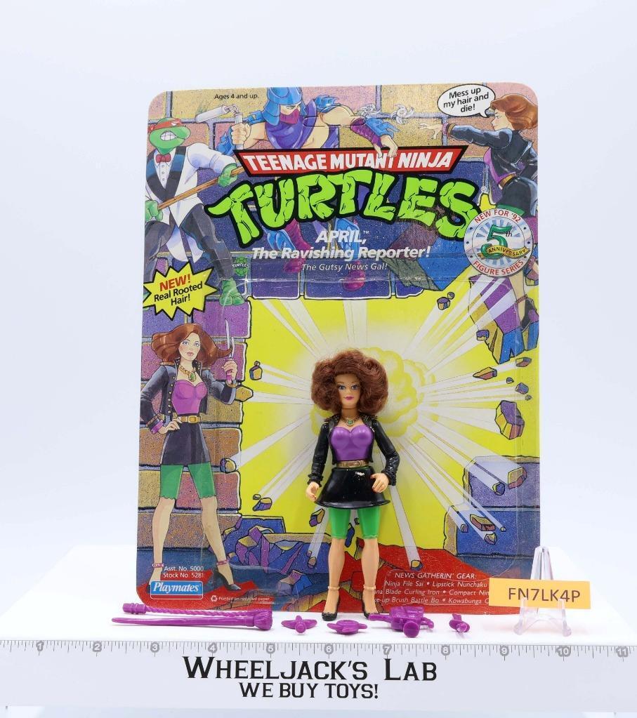 April O'Neil 100% Complete W/Card TMNT 1992 Playmates Action Figure ...