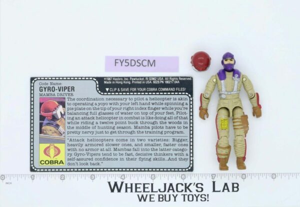 Gyro-Viper V1 100% Complete G.I. Joe 1987 Hasbro Vintage Action Figure ...