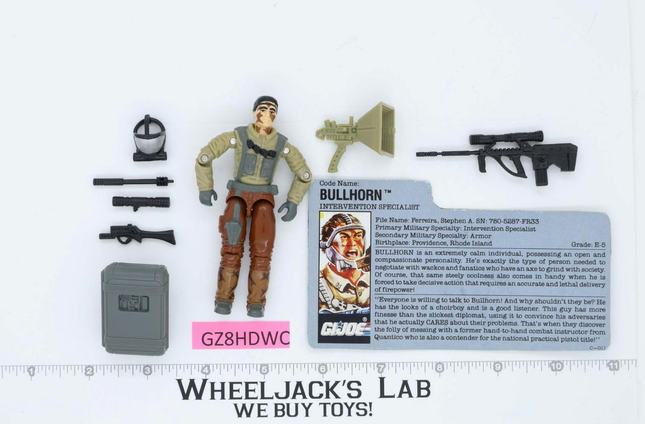 Bullhorn V1 100% Complete G.I. Joe 1990 Hasbro Vintage Action Figure ...