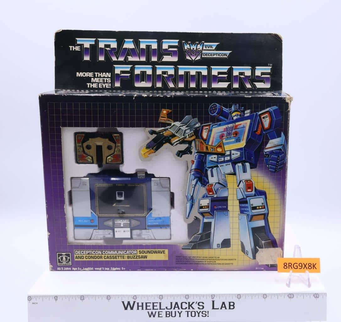 Soundwave & Buzzsaw W/ BOX 1984 Vintage Hasbro G1 Transformers Action ...