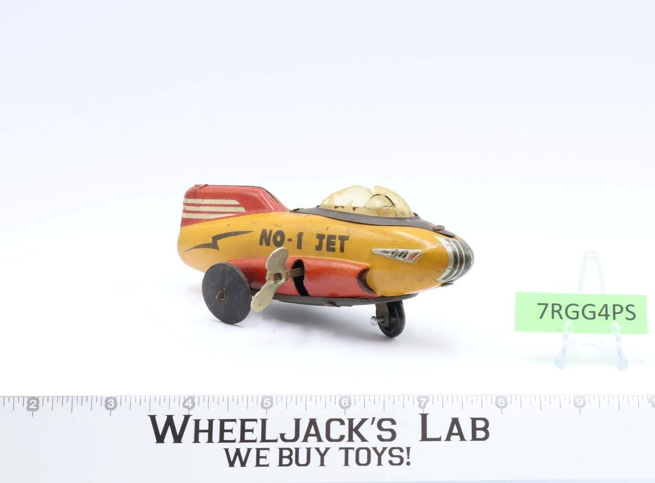 Rocket Car Jet No. 1 Round Race 1950's Japan Wind Up Tin Toy ...