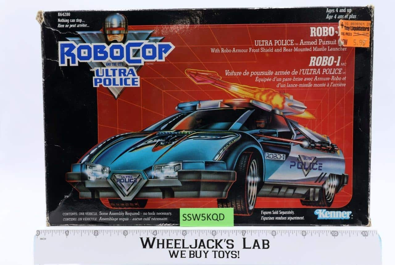 Robo-1 Armed Pursuit Car Robo Cop Ultra Police 1990 Kenner Action ...