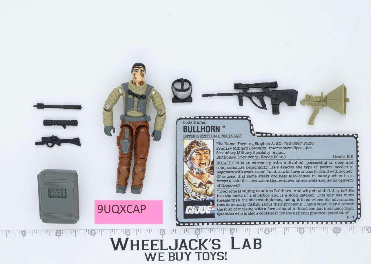 Bullhorn V1 100% Complete G.I. Joe 1990 Hasbro Vintage Action Figure ...