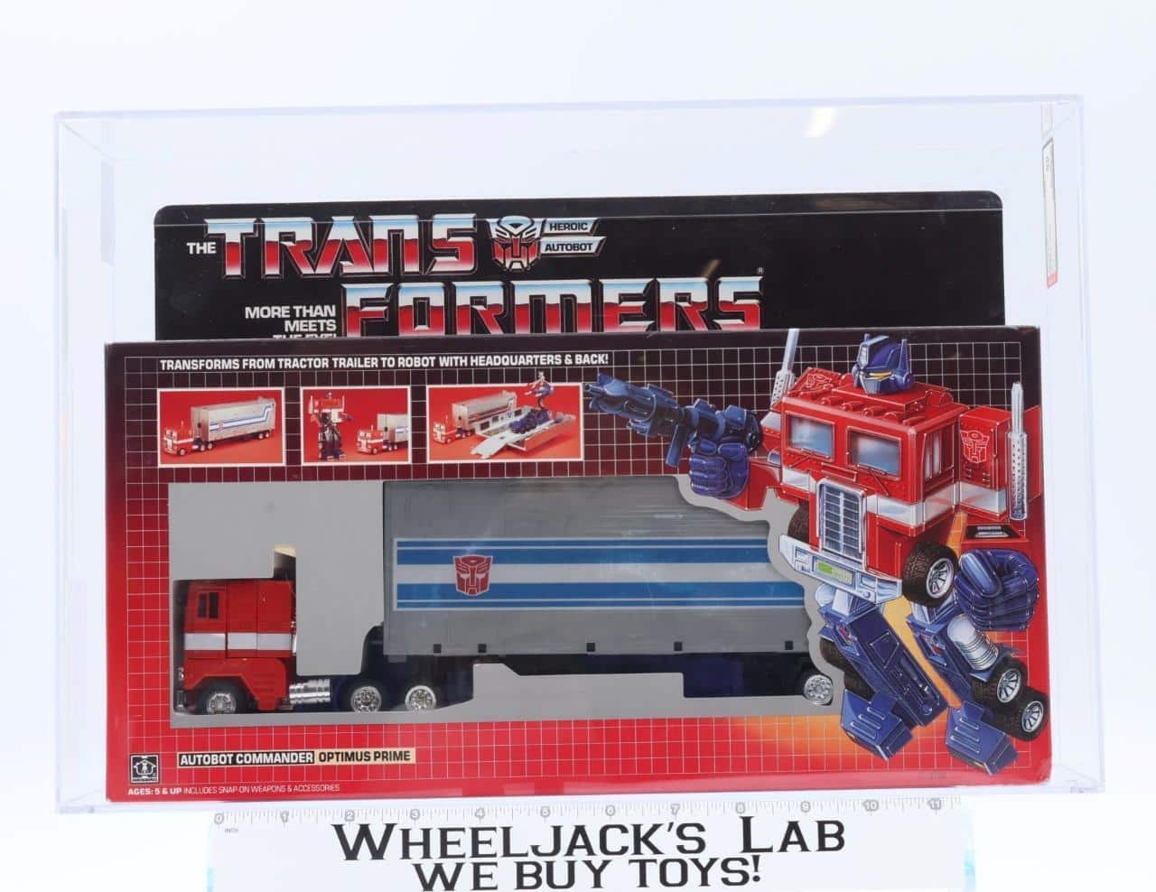 Optimus Prime AFA 85 80/90/90 Factory Sealed G1 Transformers 1984 ...