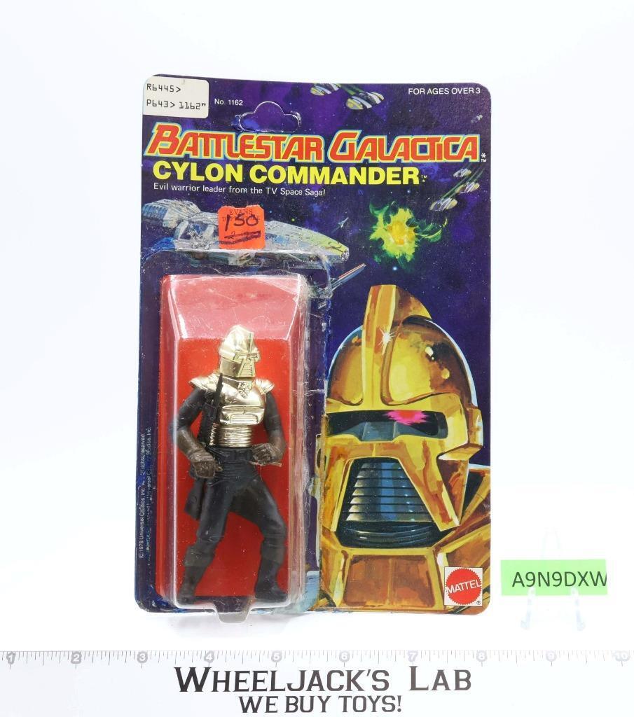 Cylon Commander GOLD W/Card & Bubble Battlestar Galactica 1978 Mattel ...