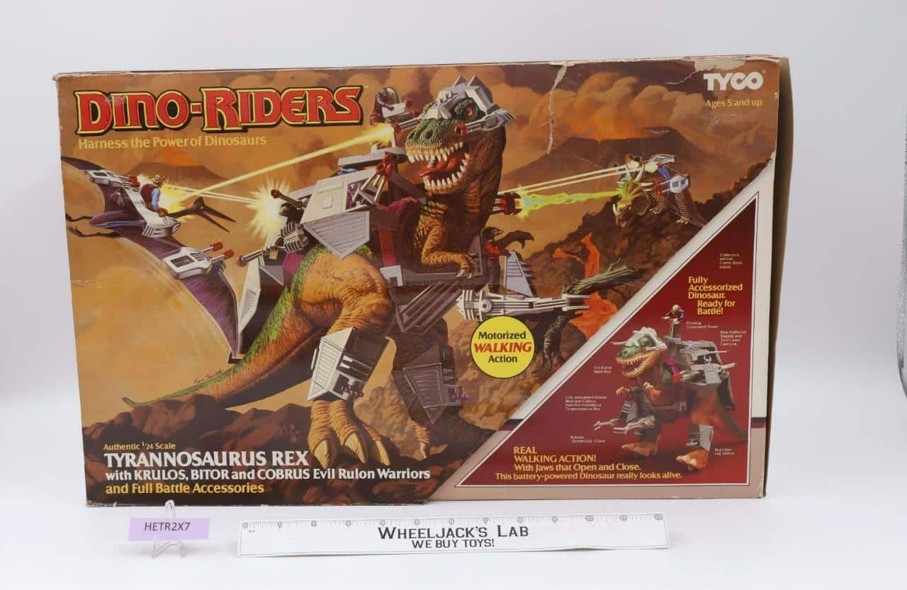 Tyrannosaurus Rex 100% Complete W/Box Dino Riders 1989 Tyco Action ...