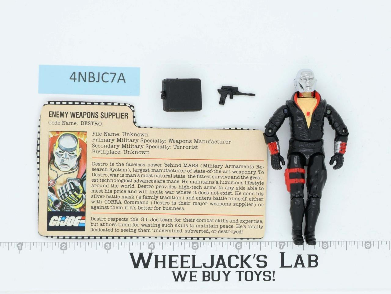 Destro V1 100% Complete G.I. Joe 1983 Hasbro Vintage Action Figure - Wheeljack's Lab