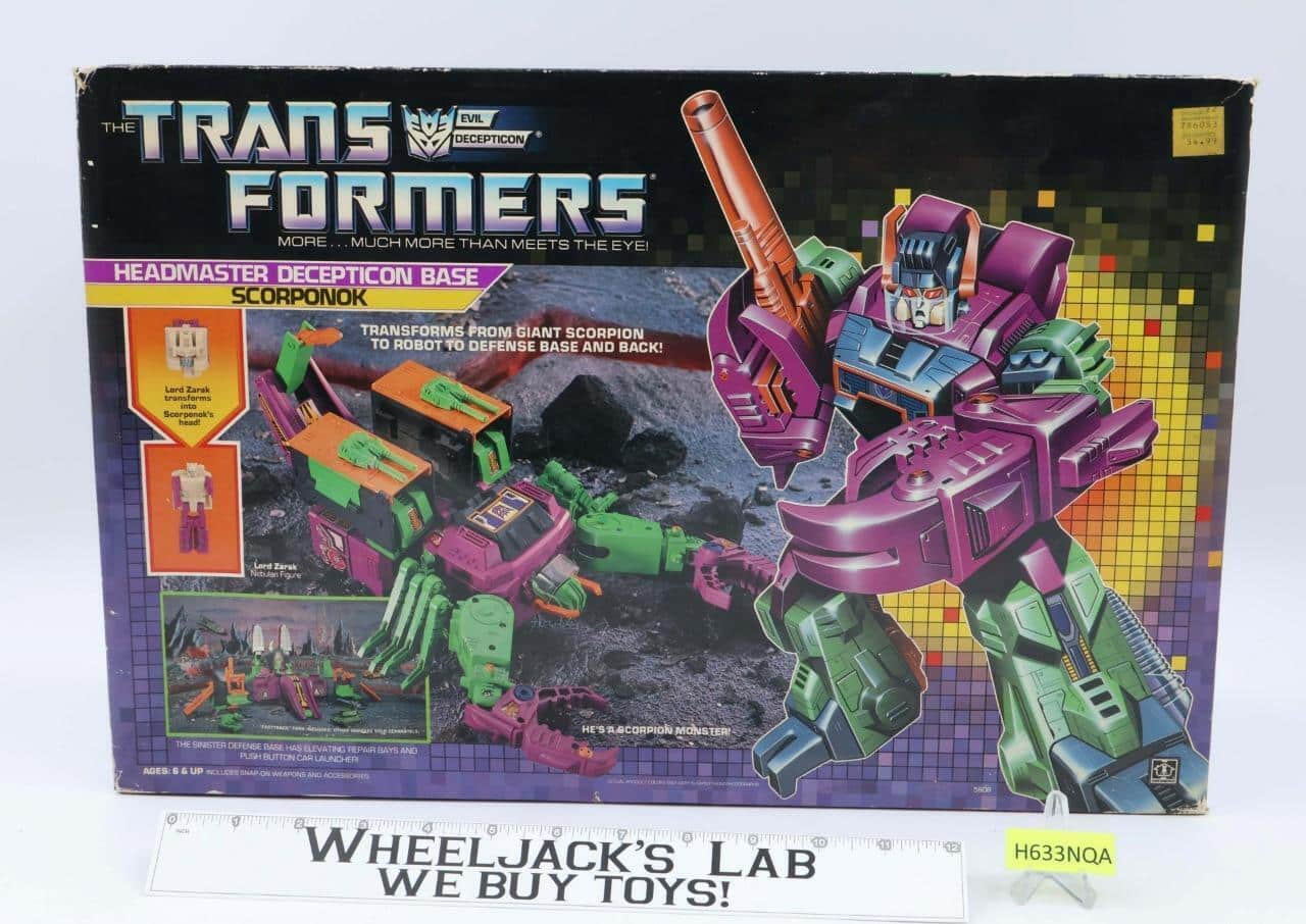 Scorponok 100% Complete w/Box 1987 Vintage Hasbro G1 Transformers ...