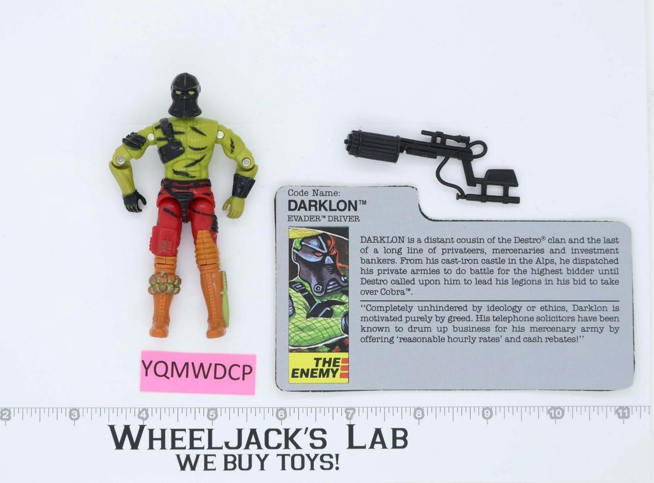 Darklon V1 100% Complete 1989 G.I. Joe Hasbro Vintage Action Figure ...